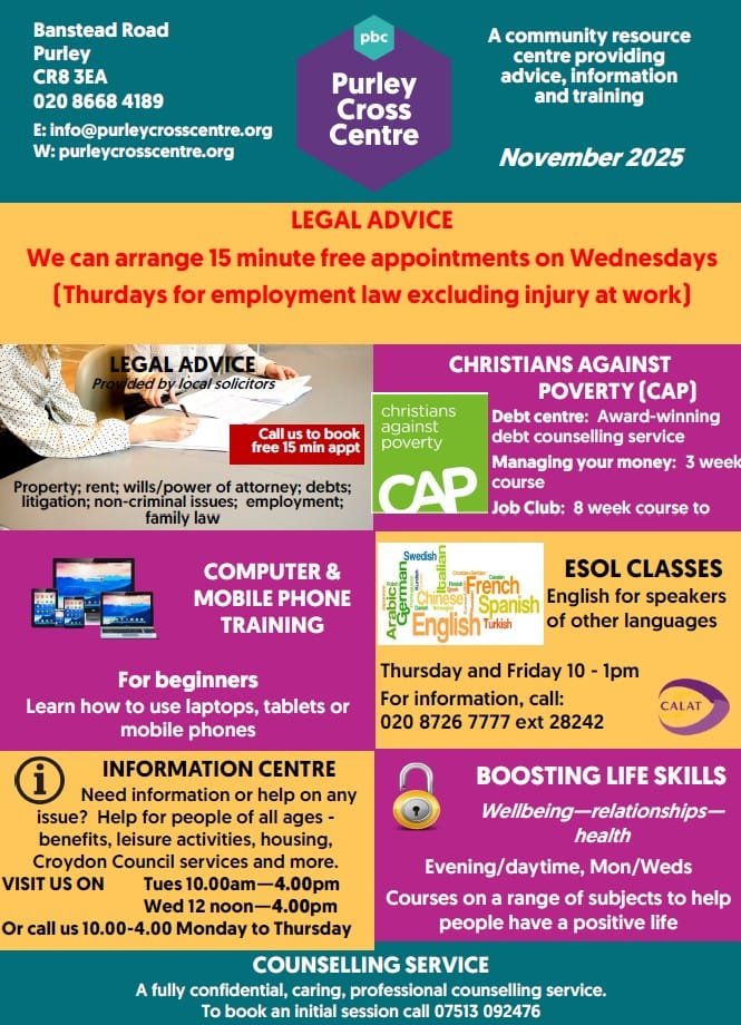 Purley Cross Centre – November 2025 - Purley Business Improvement District