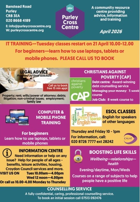 Purley Cross Centre – April 2026 - Purley Business Improvement District